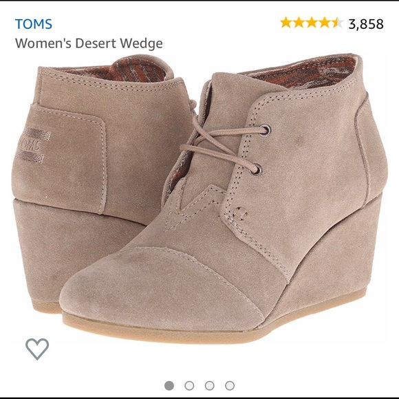 Toms | Shoes | Toms Wedges Suede Beige | Poshmark